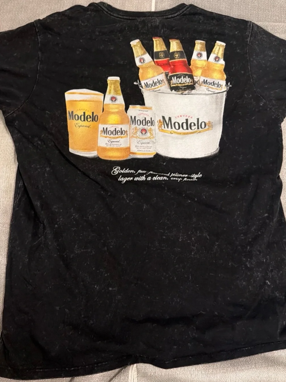 ModelCo | Shirts | Modelco Black Tee With White Modelo Chest Print ...